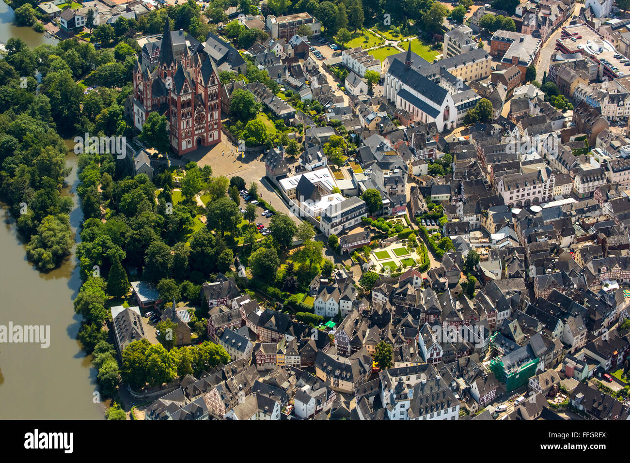 Aerial view,seen the magnificent building and the garden of the garden ...