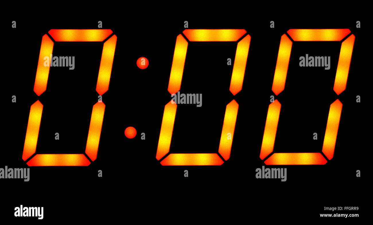 Digital clock numbers hi-res stock photography and images - Alamy