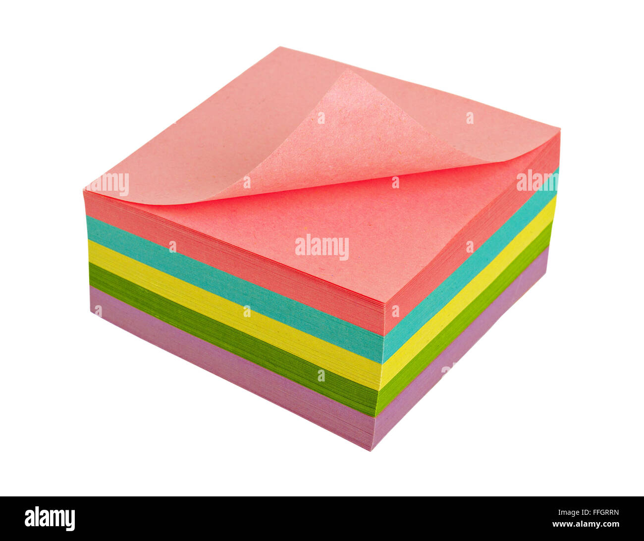 Paper note isolated on white background Stock Photo - Alamy