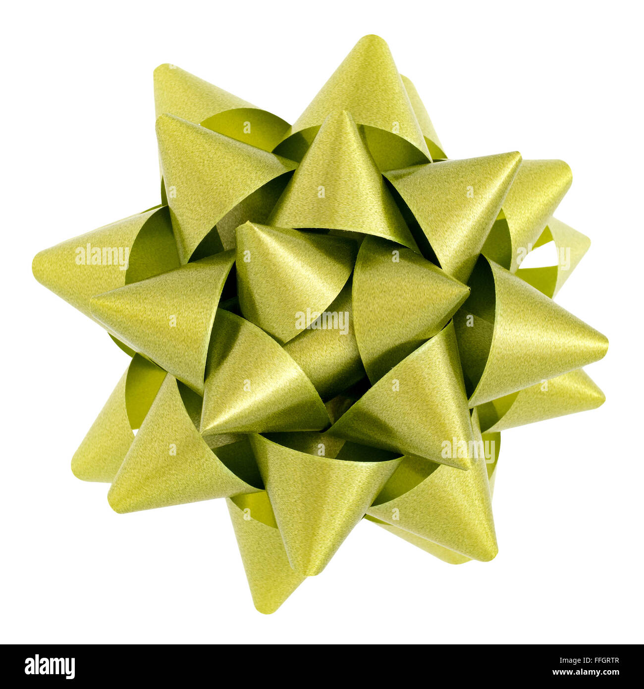Green star for decorating gifts isolated on the white background Stock ...