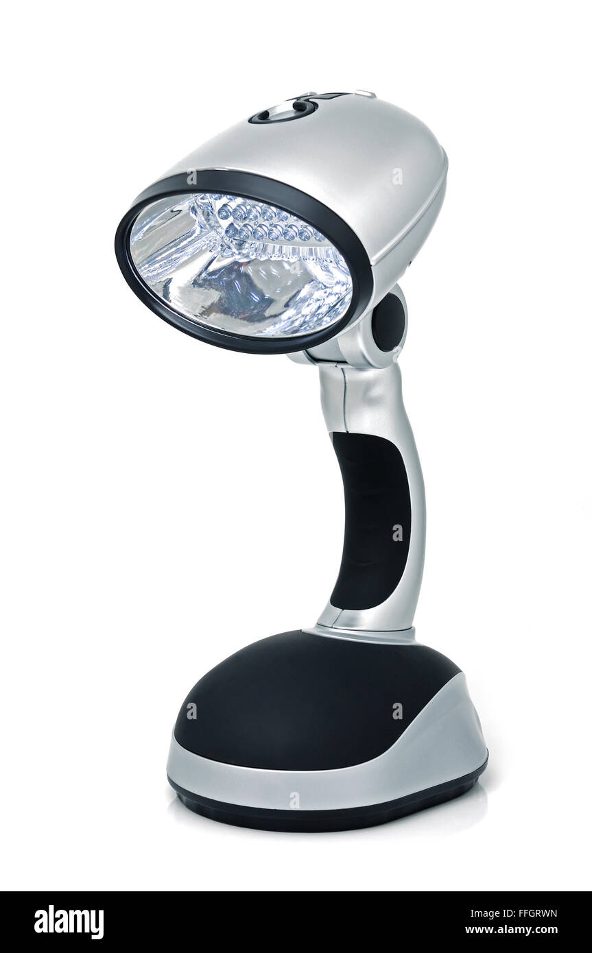 Electric LED torch isolated on a white background Stock Photo - Alamy
