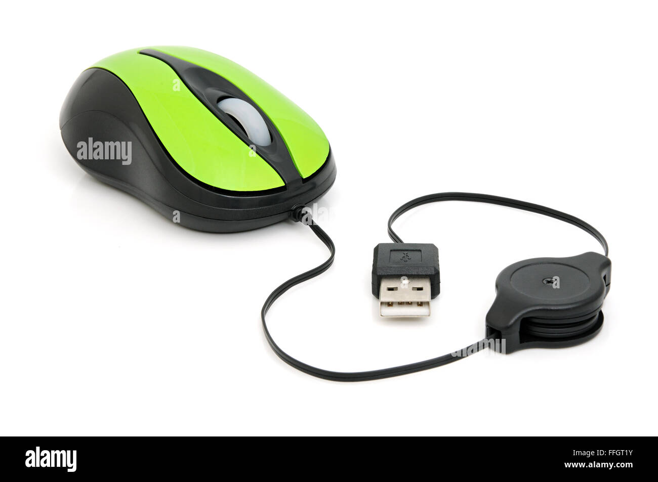 Wired computer mouse isolated on a white background Stock Photo - Alamy