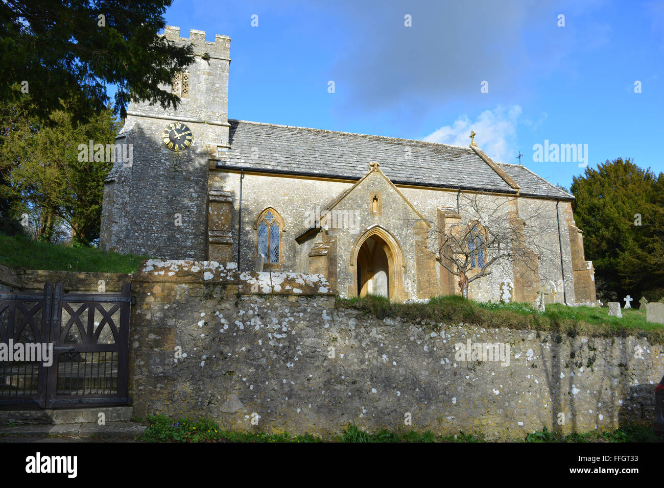 Parish church of St. Thomas à Becket in the village of Compton Valence ...
