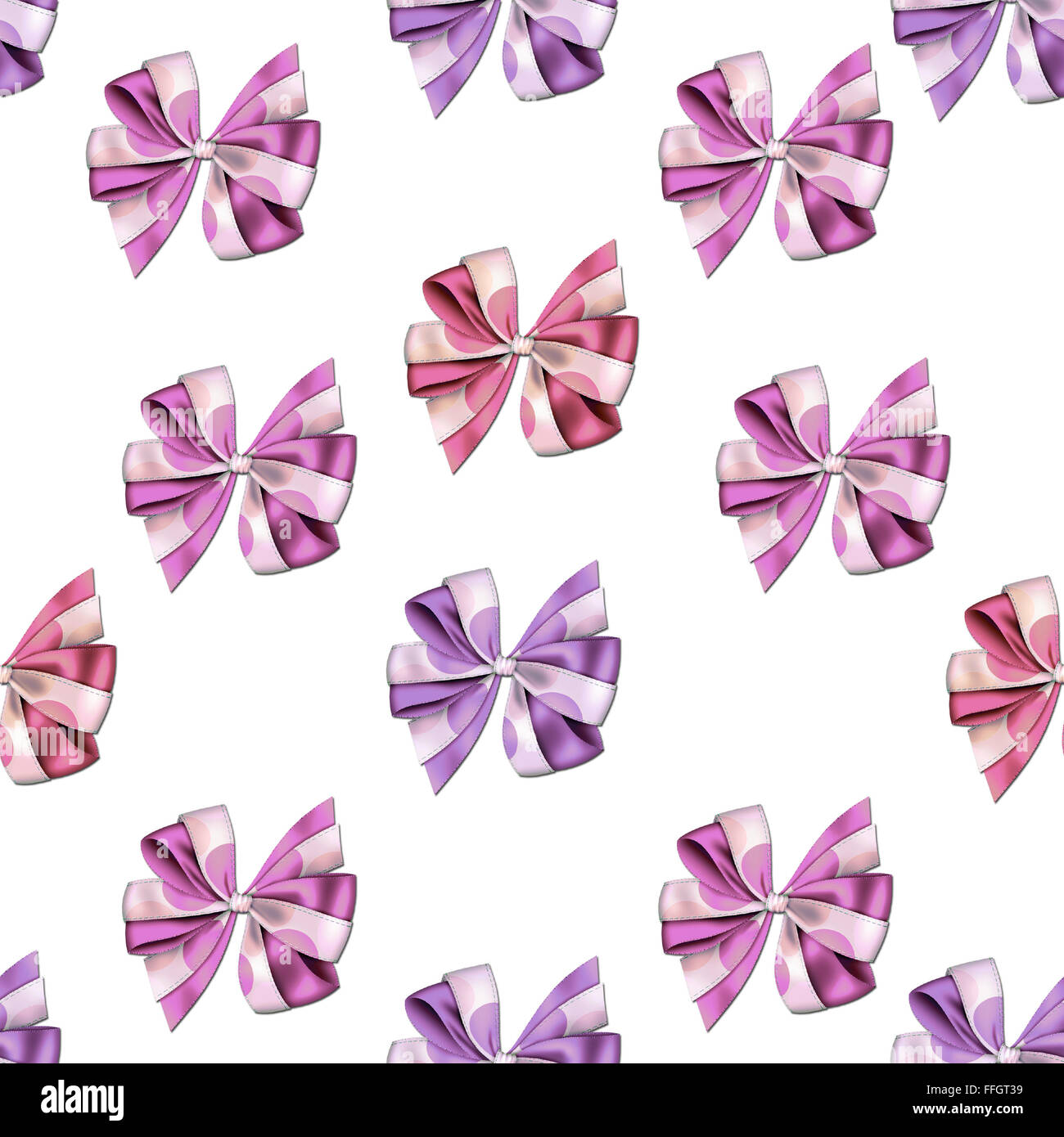 All over background Seamless pattern - Little cute bows and ribbons in ...
