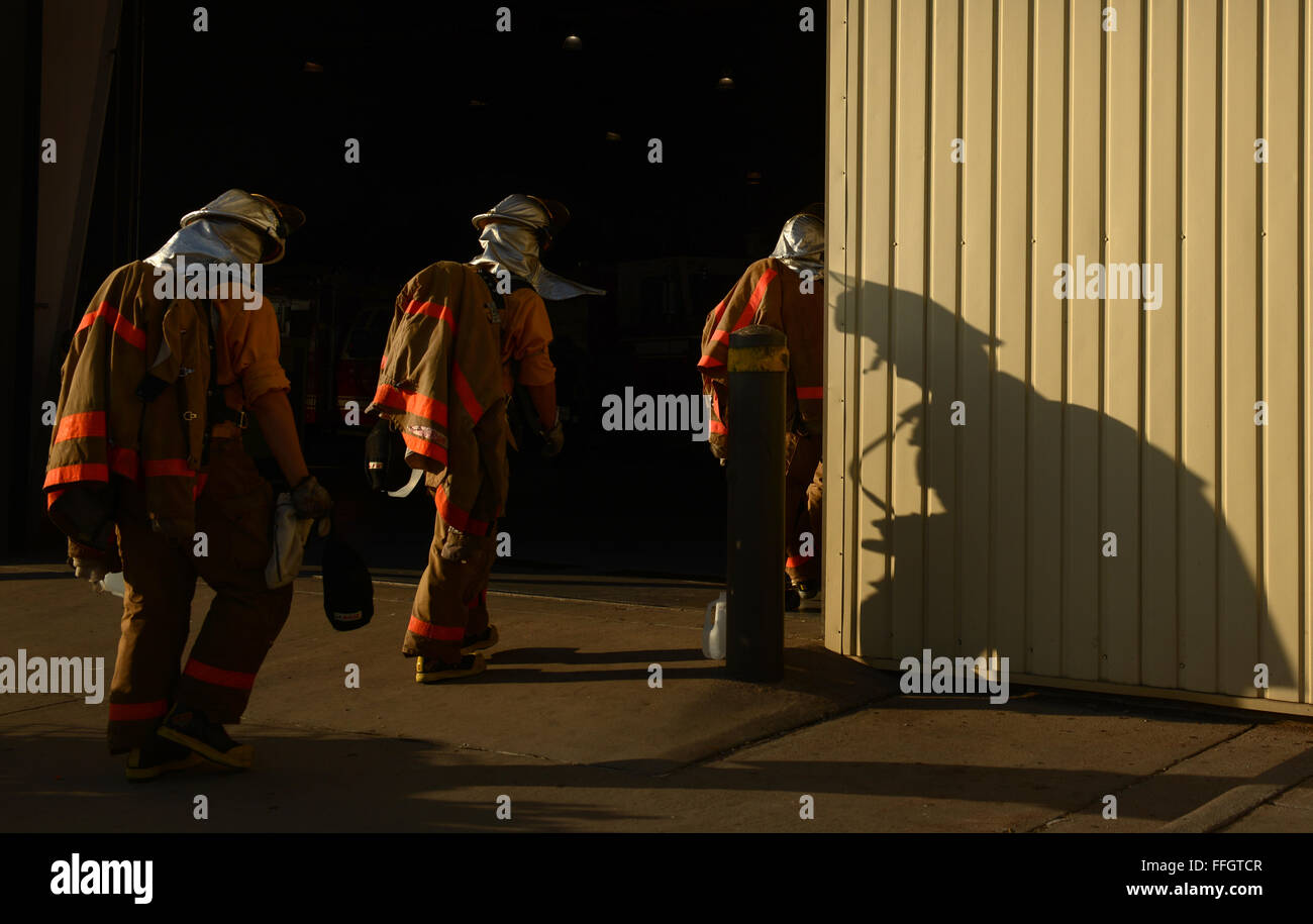 Fire fighting students assigned to the 312th Training Squadron ...