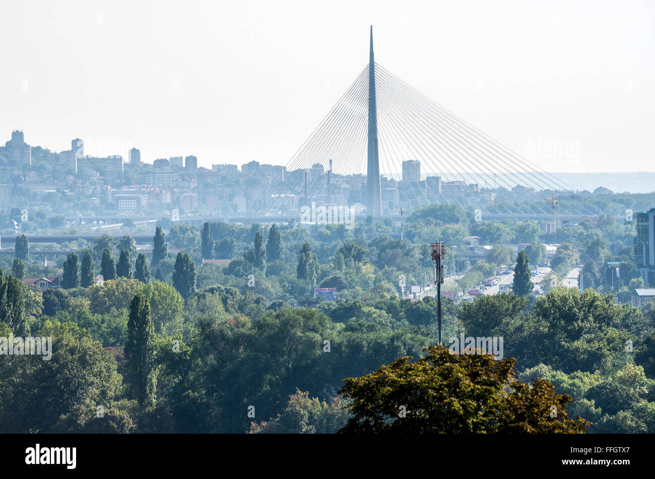 The cable stayed ada bridge hi-res stock photography and images - Alamy
