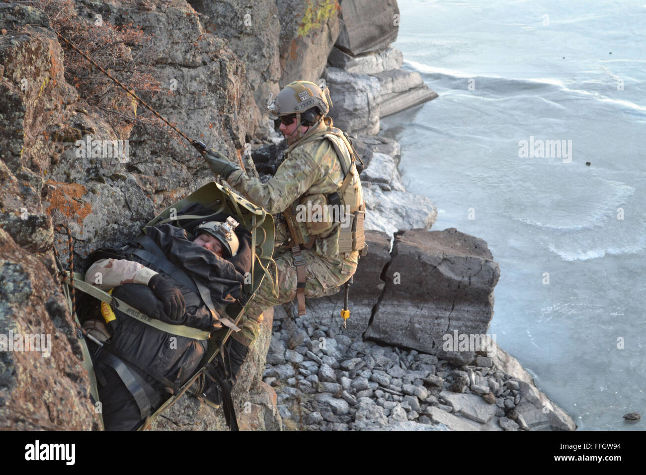 An Air Force Reserve pararescueman from the 304th Rescue Squadron ...