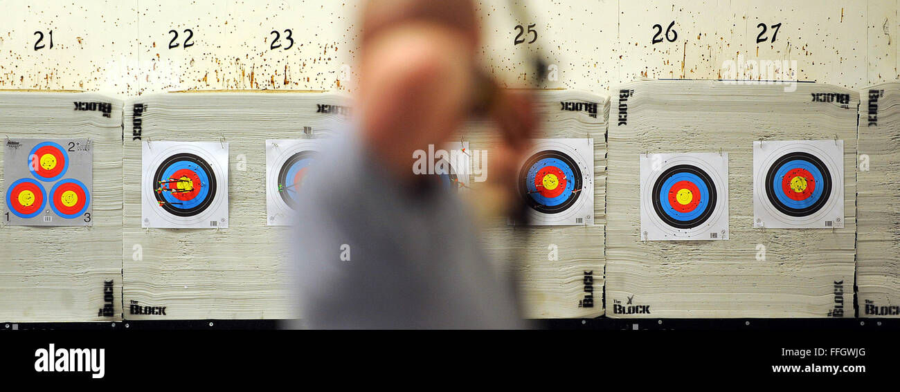 Retired Tech. Sgt. Cory Carter takes aim at his target during the Air ...