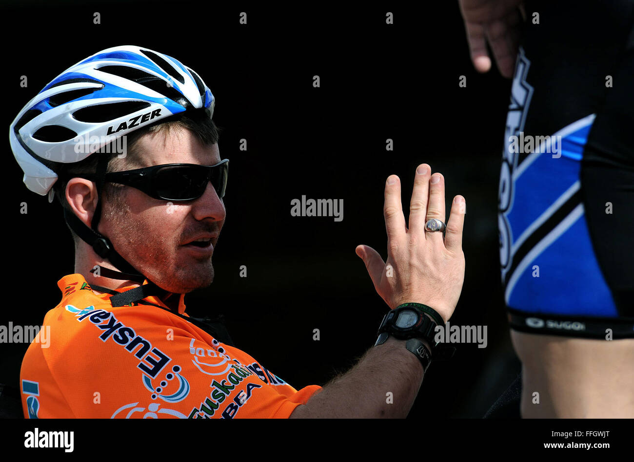 Capt. Anthony Simone prepares for a 5k cycling route at the U.S. Air ...