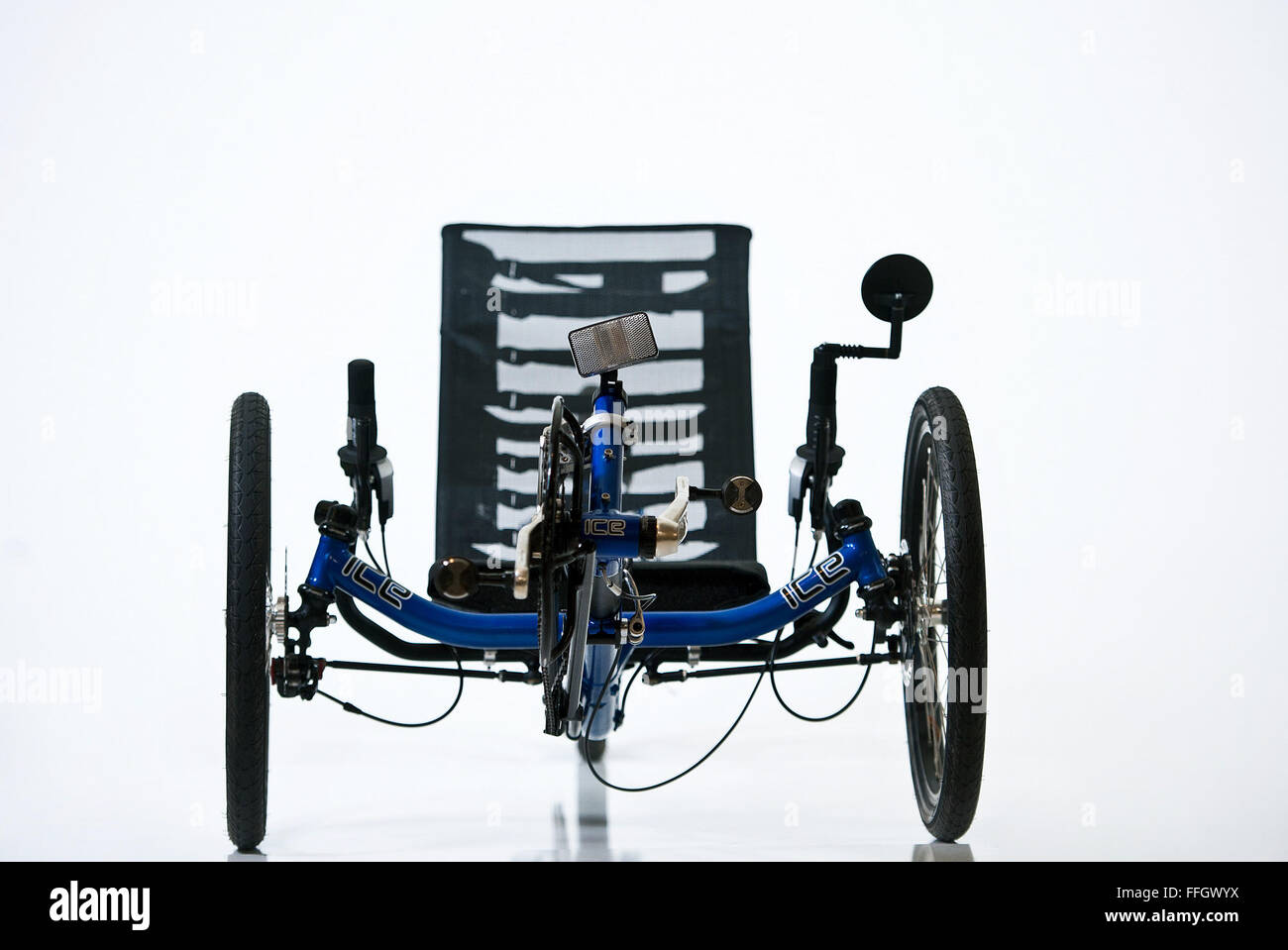 The recumbent cycle places the rider in a reclining position. The cycle ...