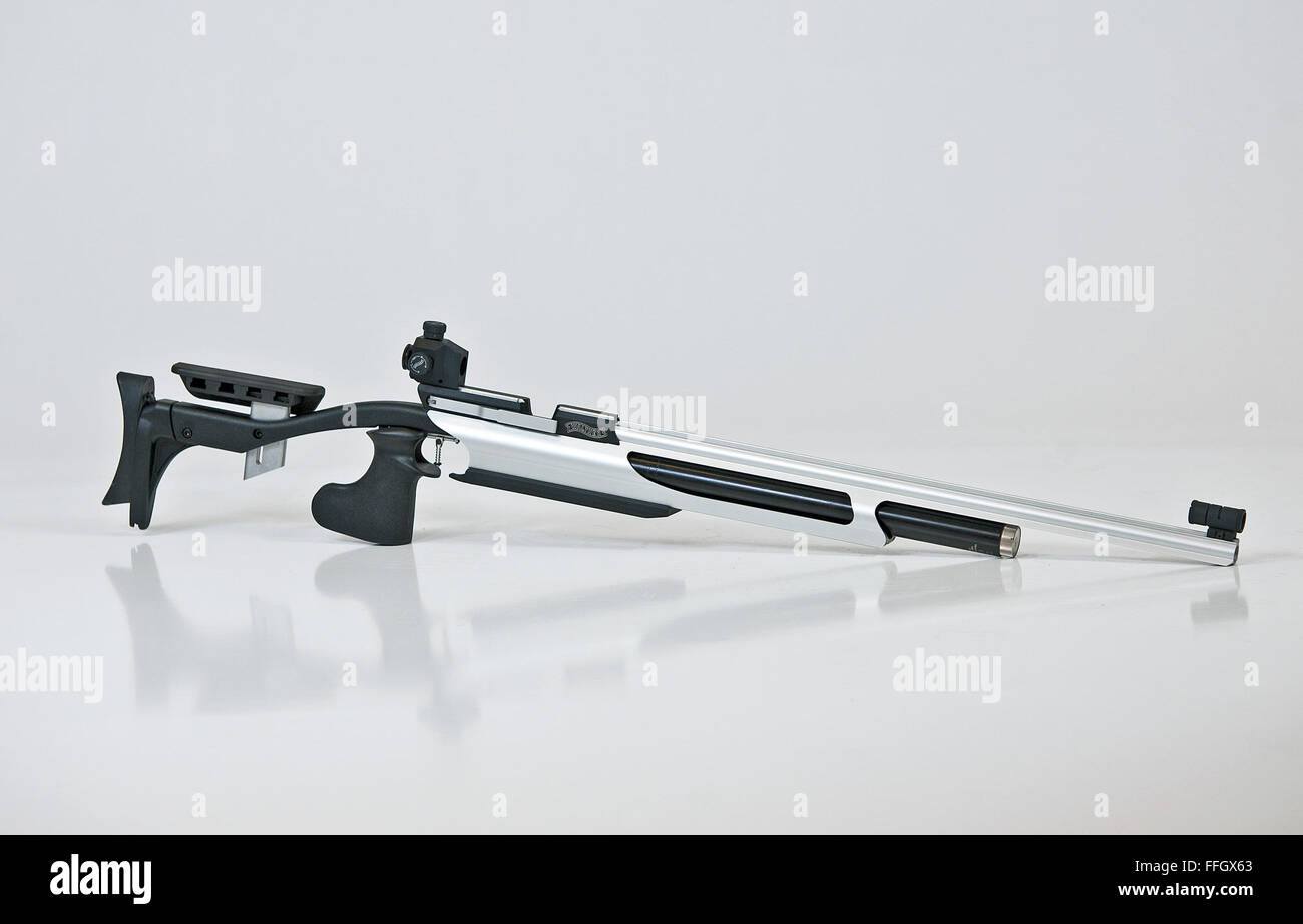 The air rifle competition includes prone and standing events, where ...