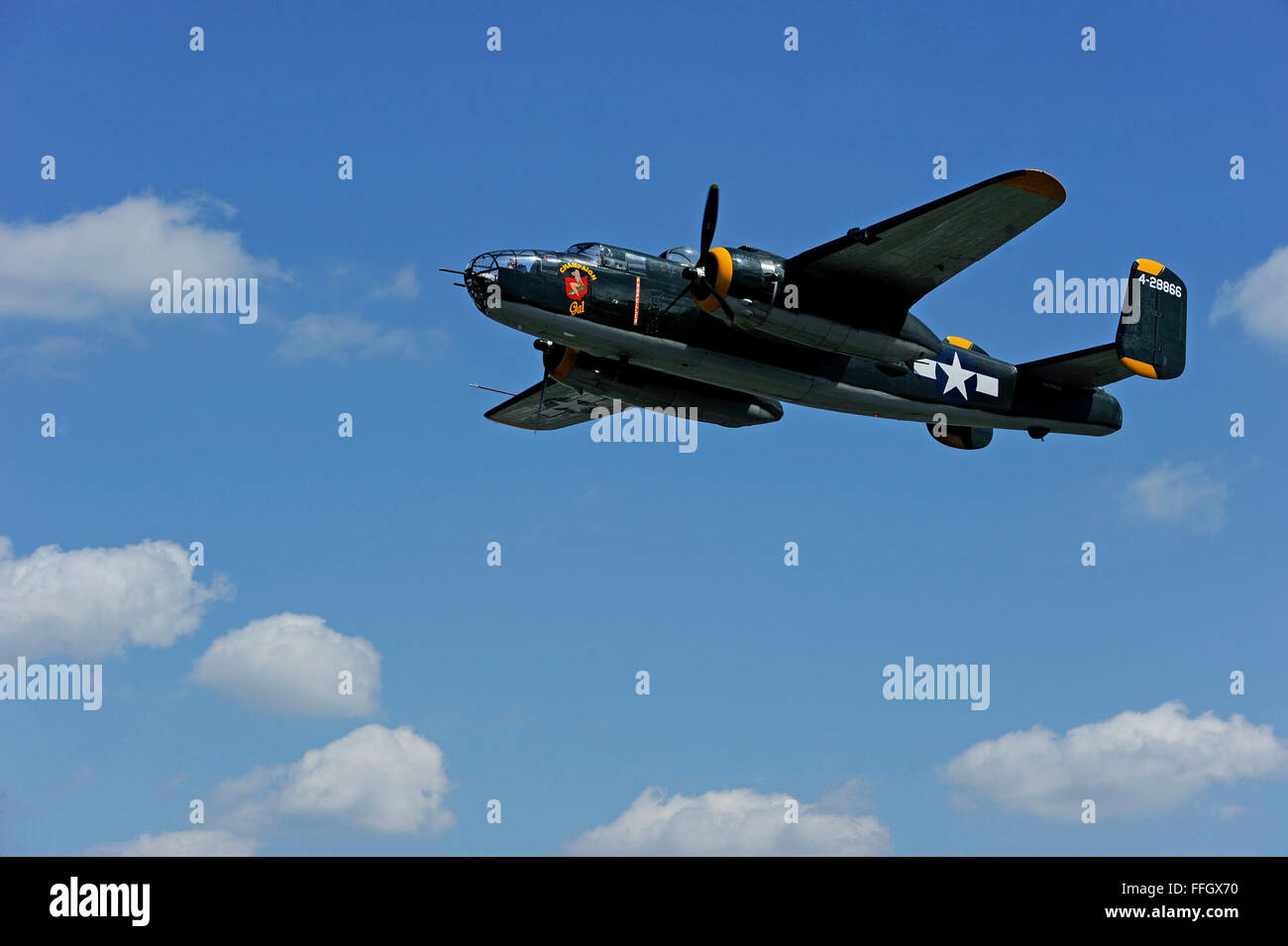 The Champaign Gal B-25 Mitchell bomber, part of the Champaign Aviation ...