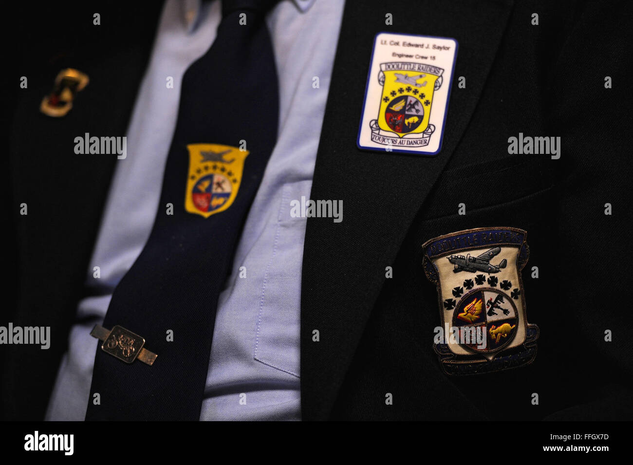 The Doolittle Tokyo Raiders patch was worn by Lt. Col. Edward J. Saylor ...