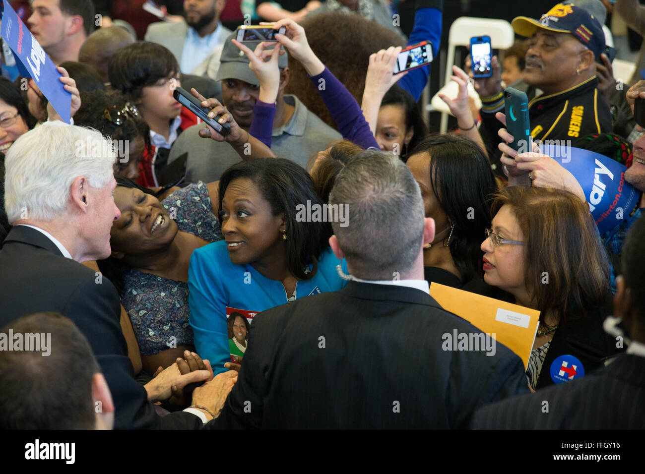 College Park, Ga, USA. 13th Feb, 2016. Former President BILL CLINTON ...