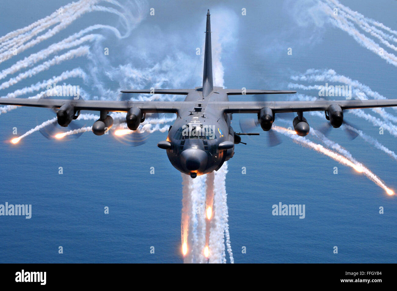 The AC-130H Spectre is a heavily armed ground attack aircraft used by the U.S. Air Force for ...