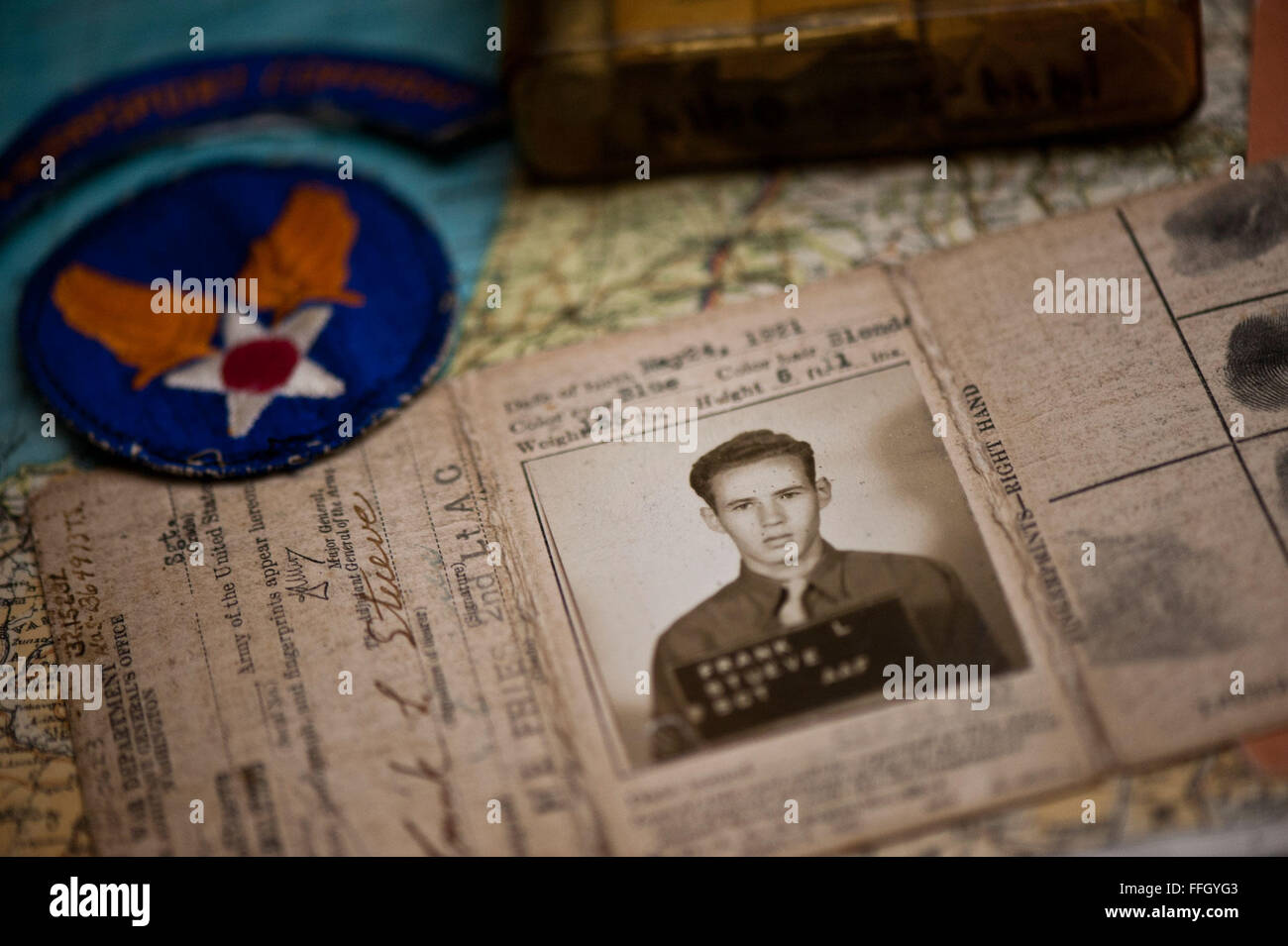 An early U.S. Air Force ID card, representing the transitional period ...
