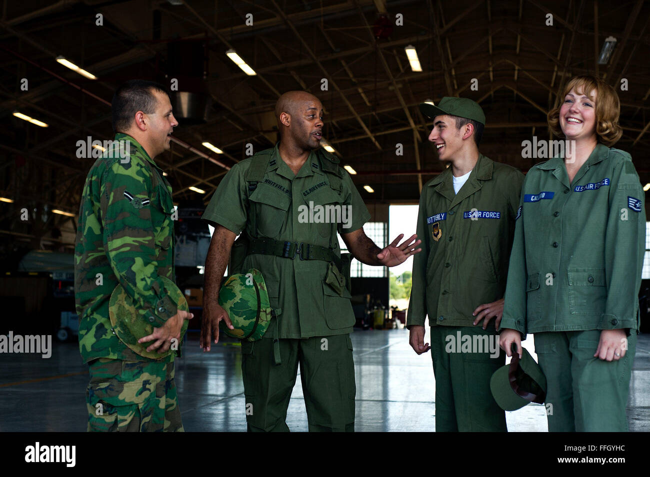 Maj. Dimitri Martini, Tech. Sgt. Lorenzo McKinley, Andrew Waid, and ...