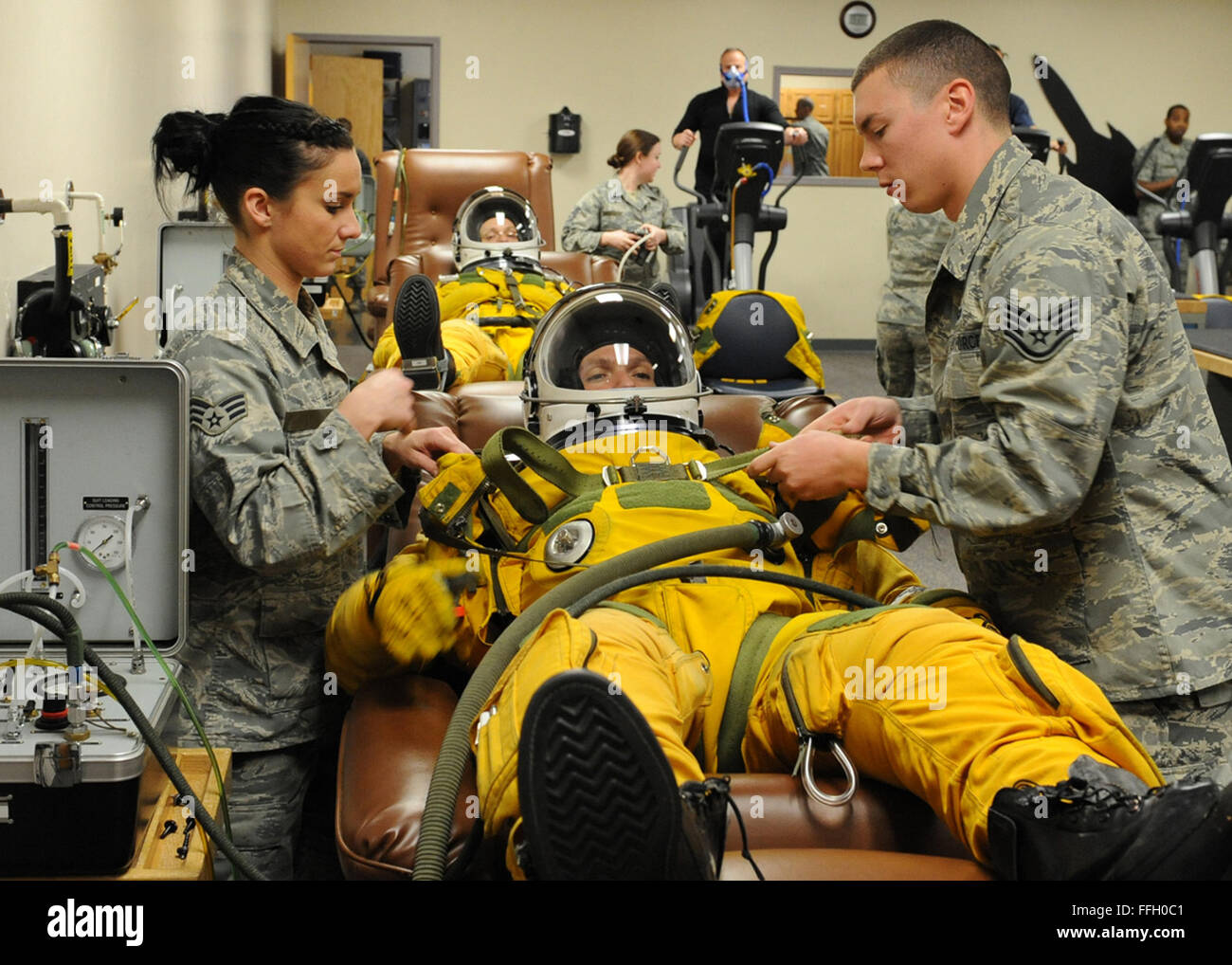 A U 2 Dragon Lady Pilot And Accompanying Passenger Prepare For Flight