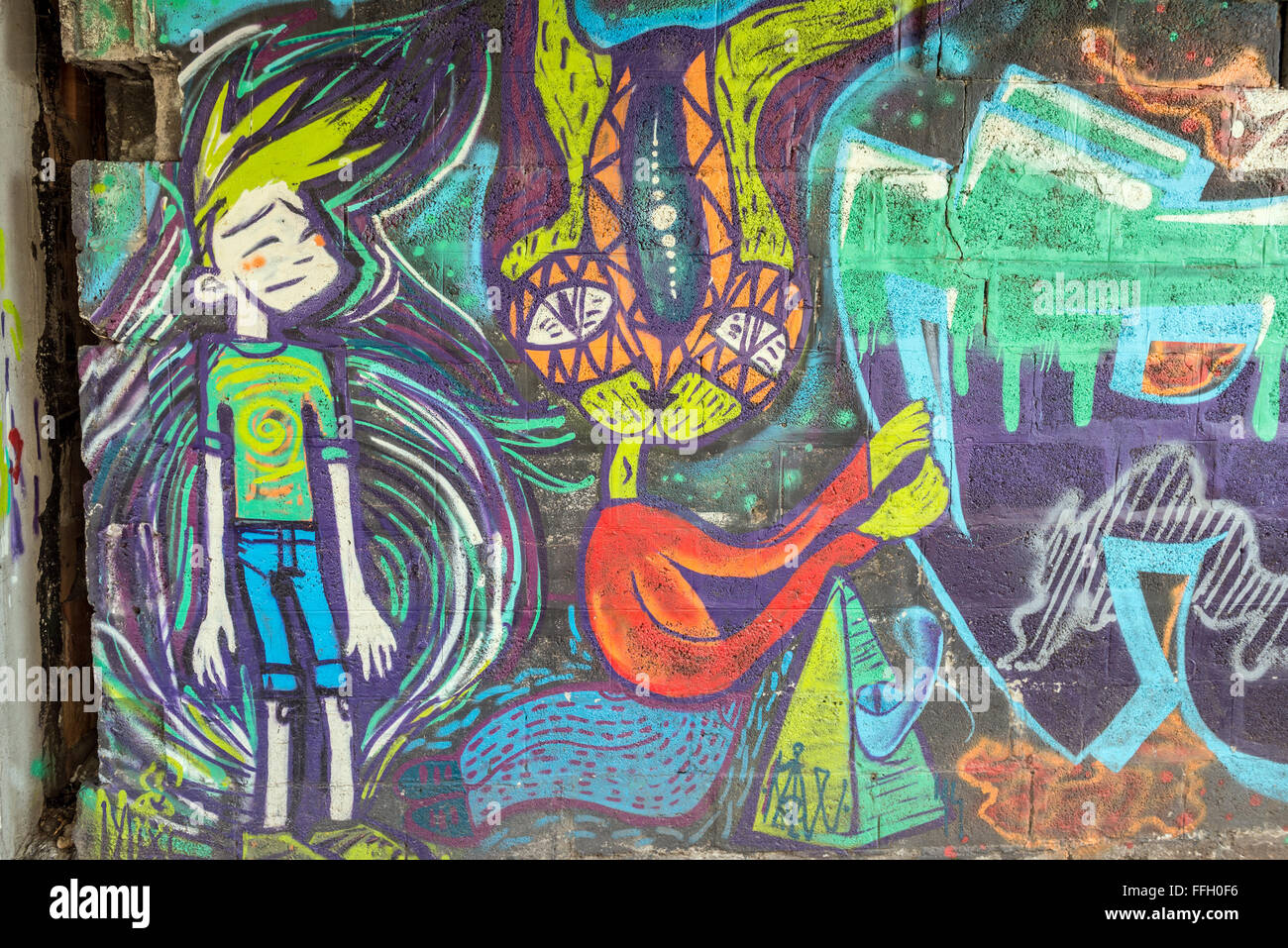 mural at Mostarska Street in Savamala district, Belgrade, Serbia Stock ...