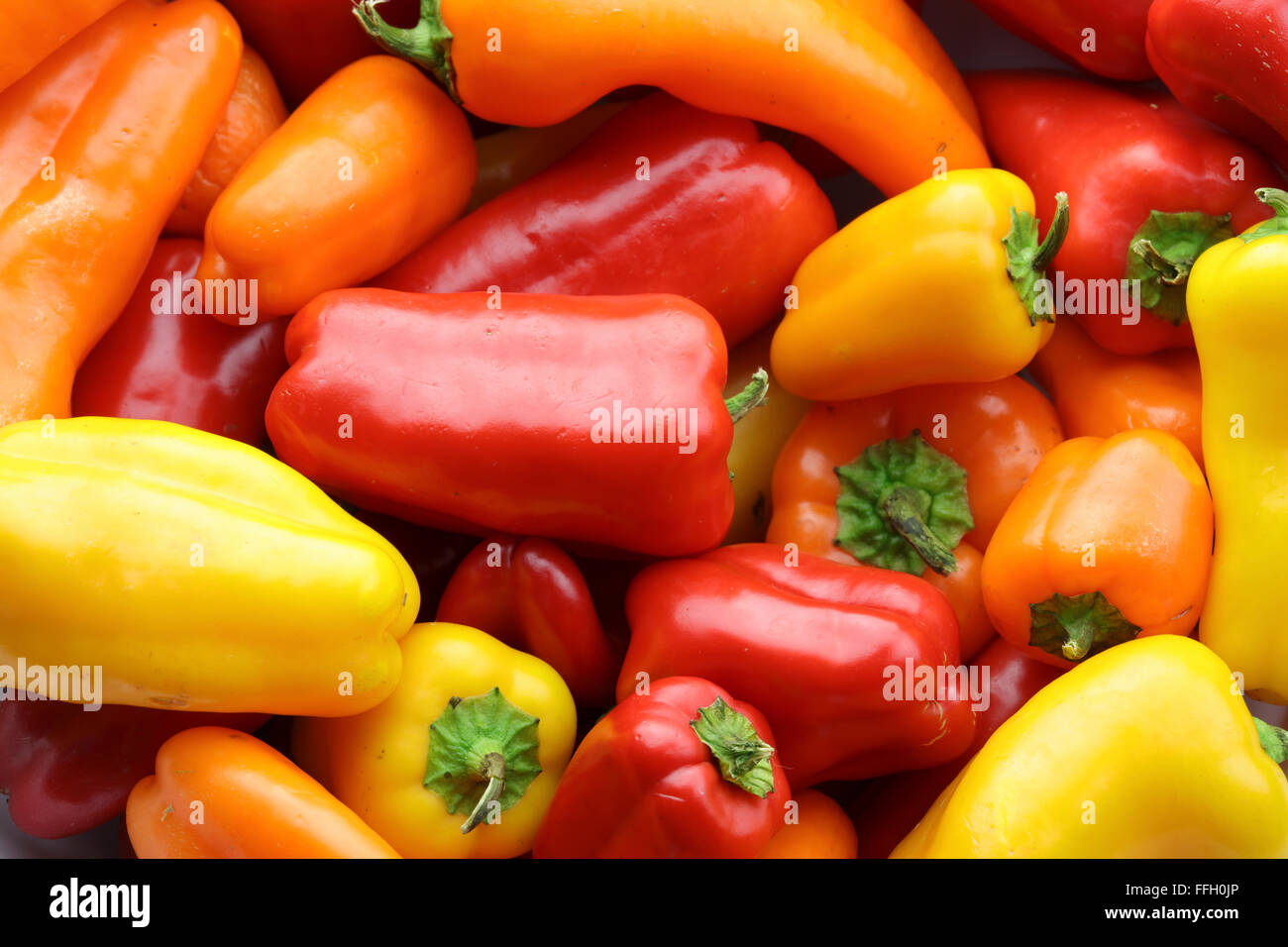Multicolored mini sweet peppers Stock Photo - Alamy