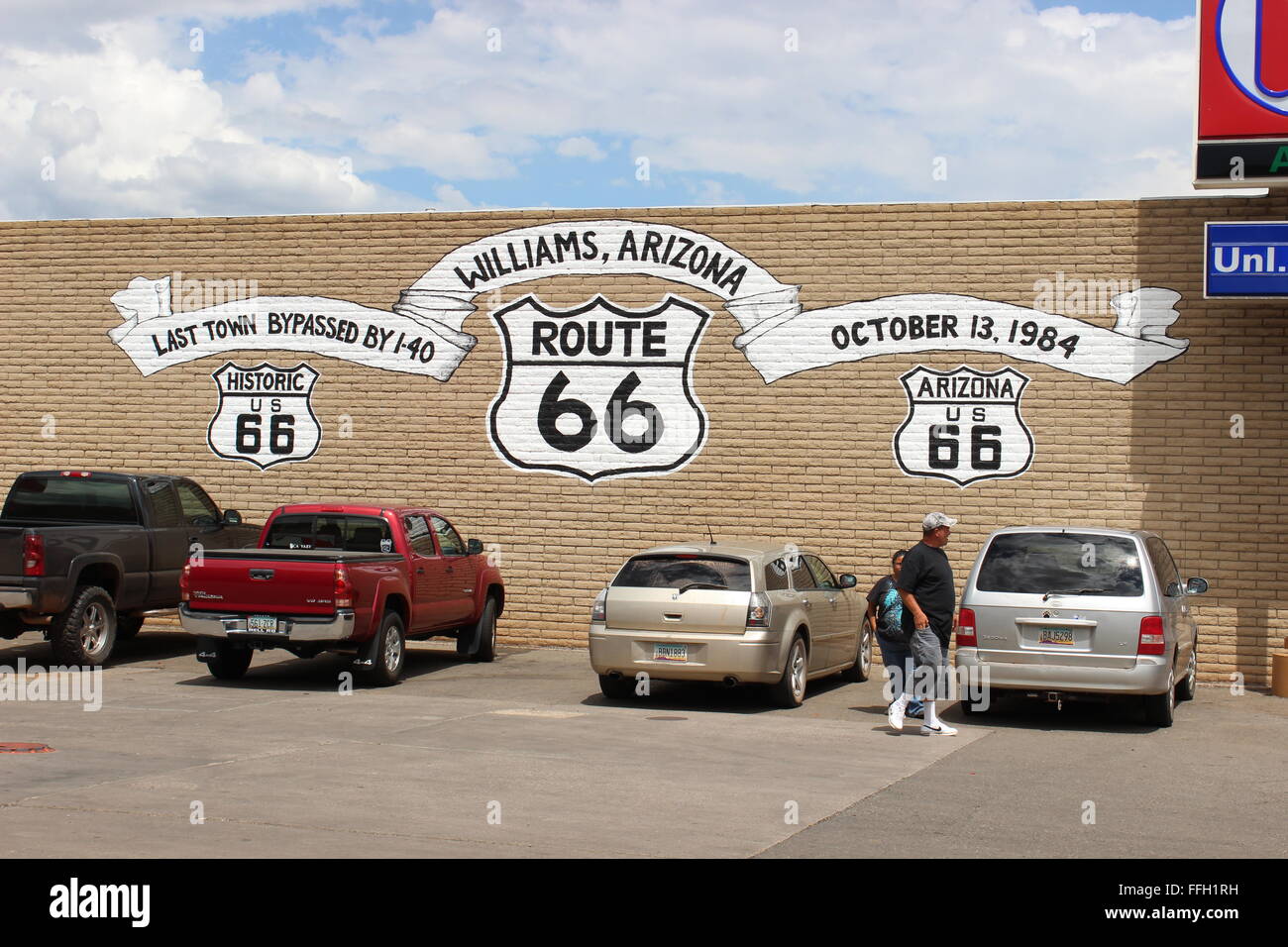 Route 66 wall Williams, Arizona Stock Photo - Alamy