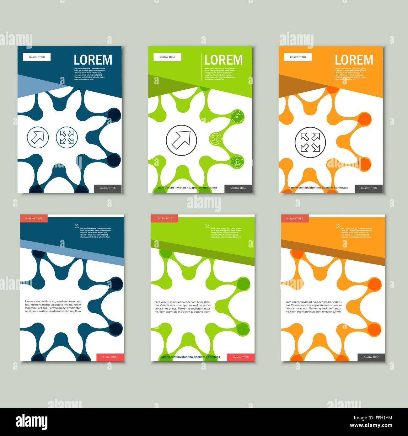 Vector brochures with abstract figures. Design pattern Stock Vector ...