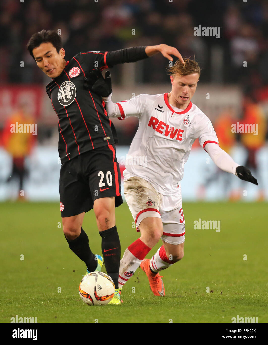 Cologne, Germany. 13th Feb, 2016. FC Koeln vs Eintracht Frankfurt ...