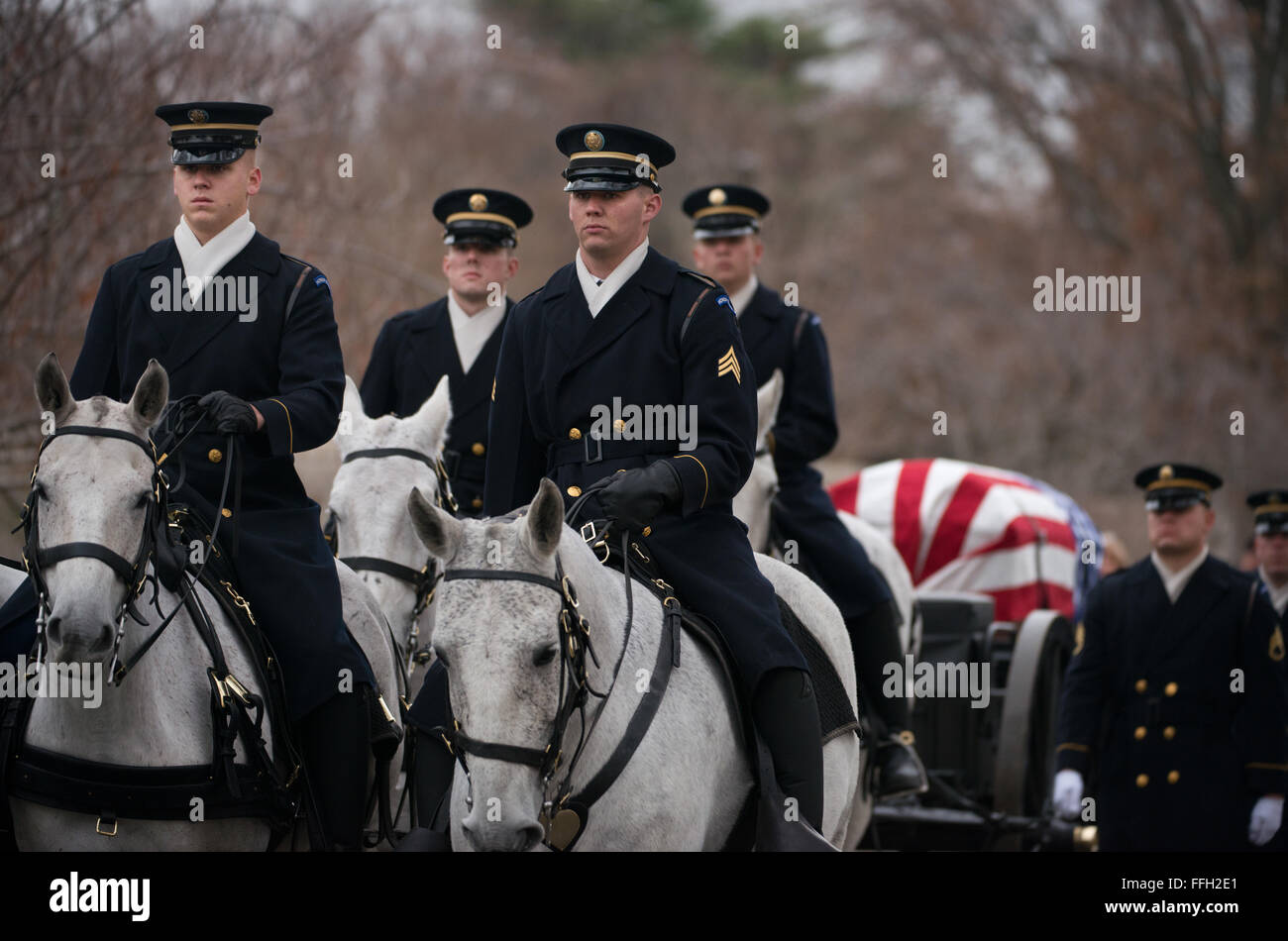 The Caisson Platoon of the U.S. Army’s 3rd Infantry Regiment carries ...