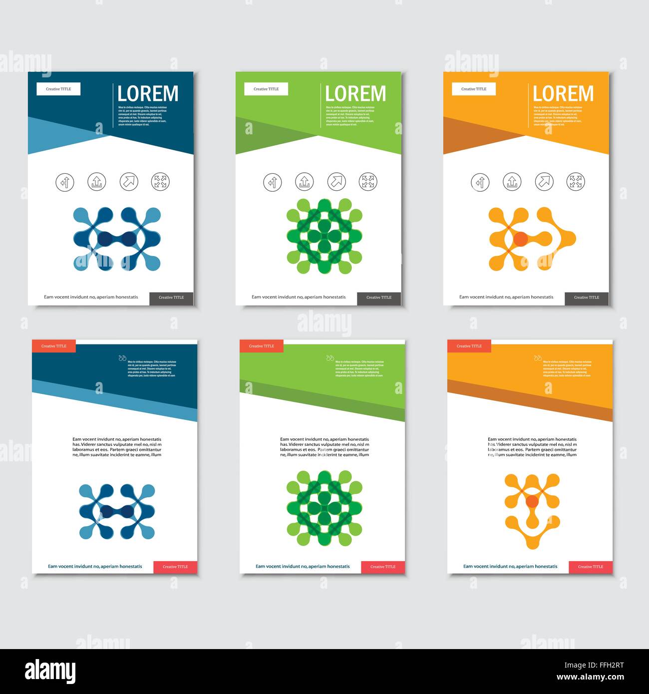 Set modern technology symbol concept. Vector design template Stock ...