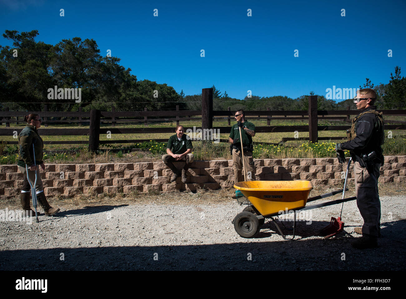 Airmen from the 30th Security Forces Squadron take a break at the ...
