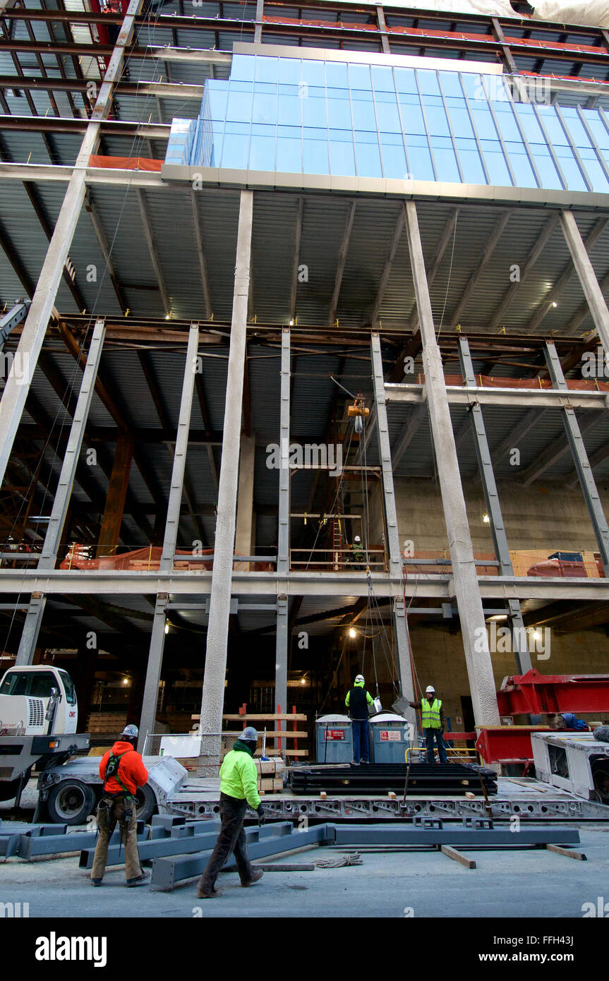 Philadelphia, PA, USA. 13th Feb, 2016view on construction site and ...
