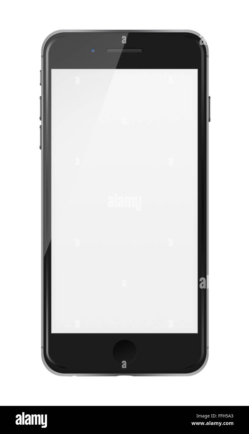 Modern touch screen smartphone with smart camera and blank screen ...