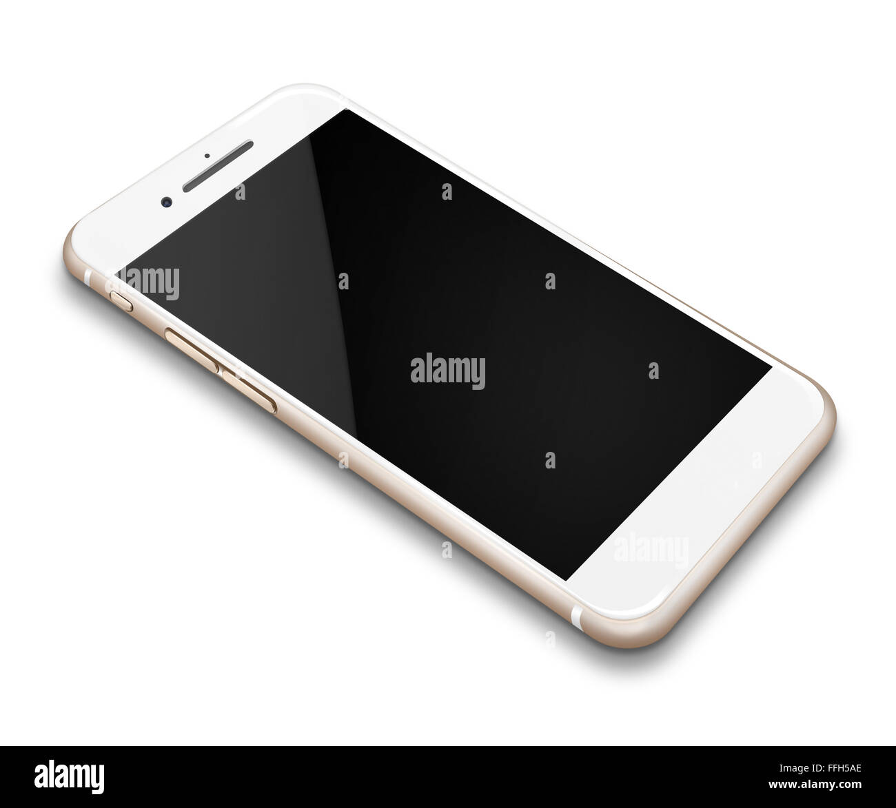 Realistic mobile phone touch screen smartphone with black screen with ...