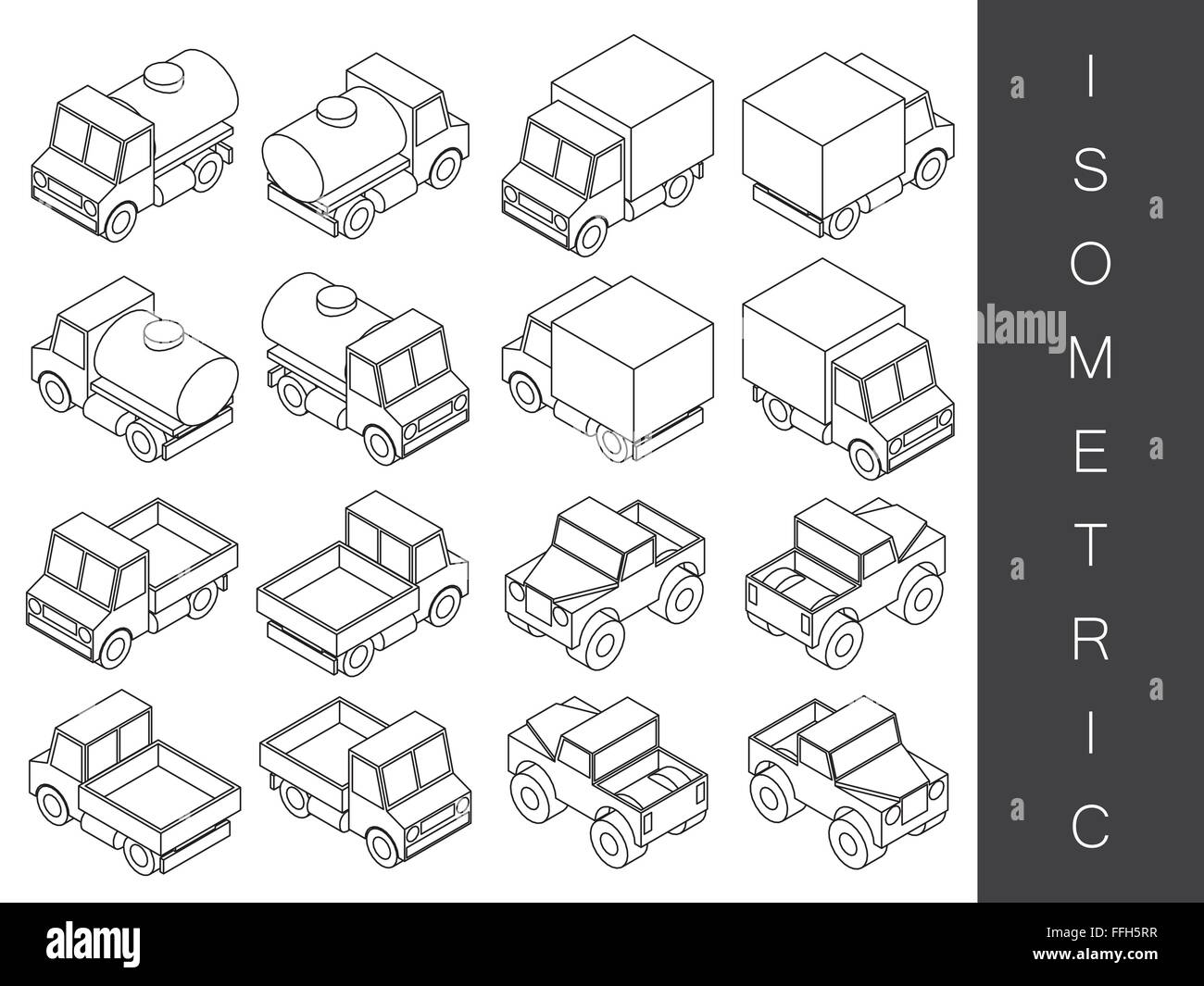 Isometric transport icon set Stock Vector Image & Art - Alamy