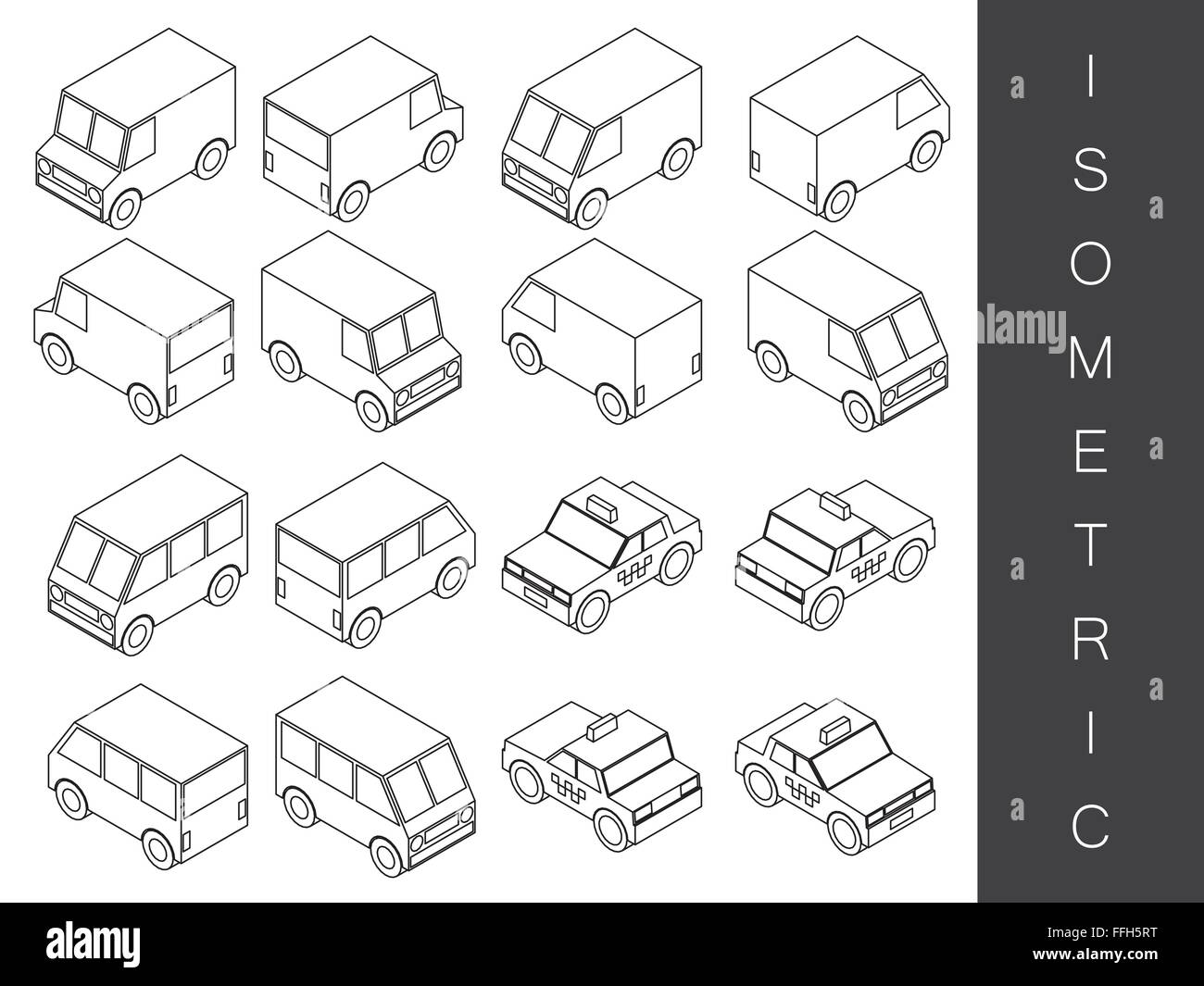 Isometric transport icon set Stock Vector Image & Art - Alamy