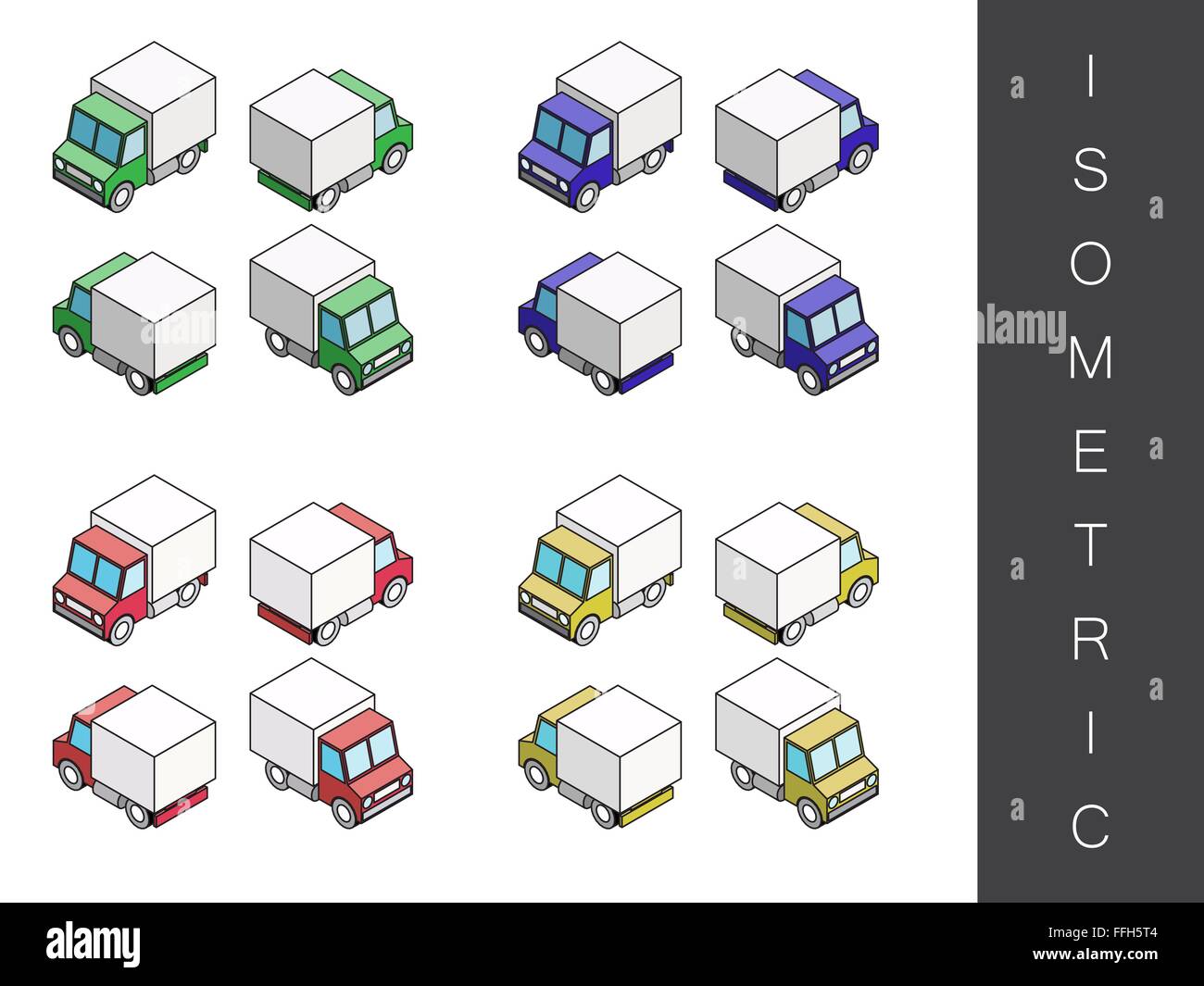 Isometric transport icon set Stock Vector Image & Art - Alamy