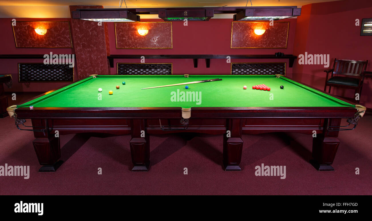 Pool table ball set up hi-res stock photography and images - Alamy