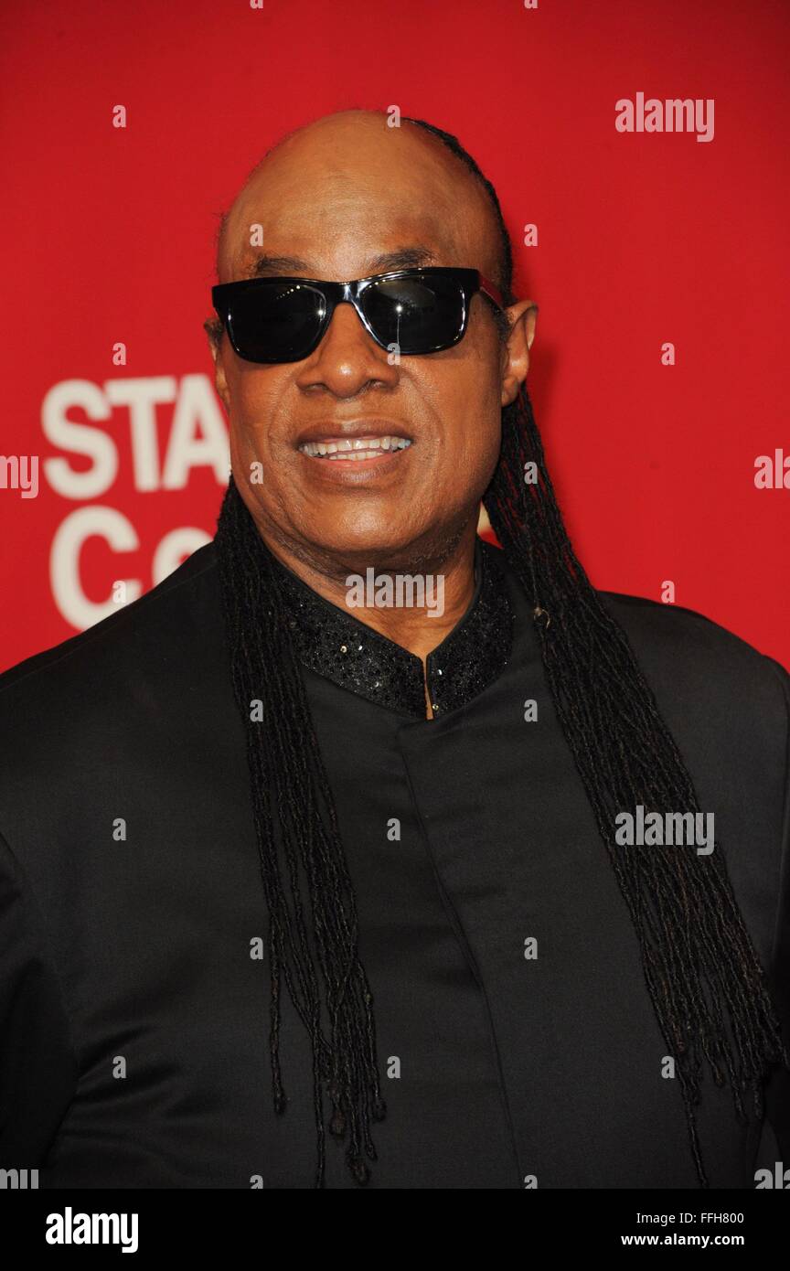 Los Angeles, CA, USA. 13th Feb, 2016. Stevie Wonder at arrivals for ...