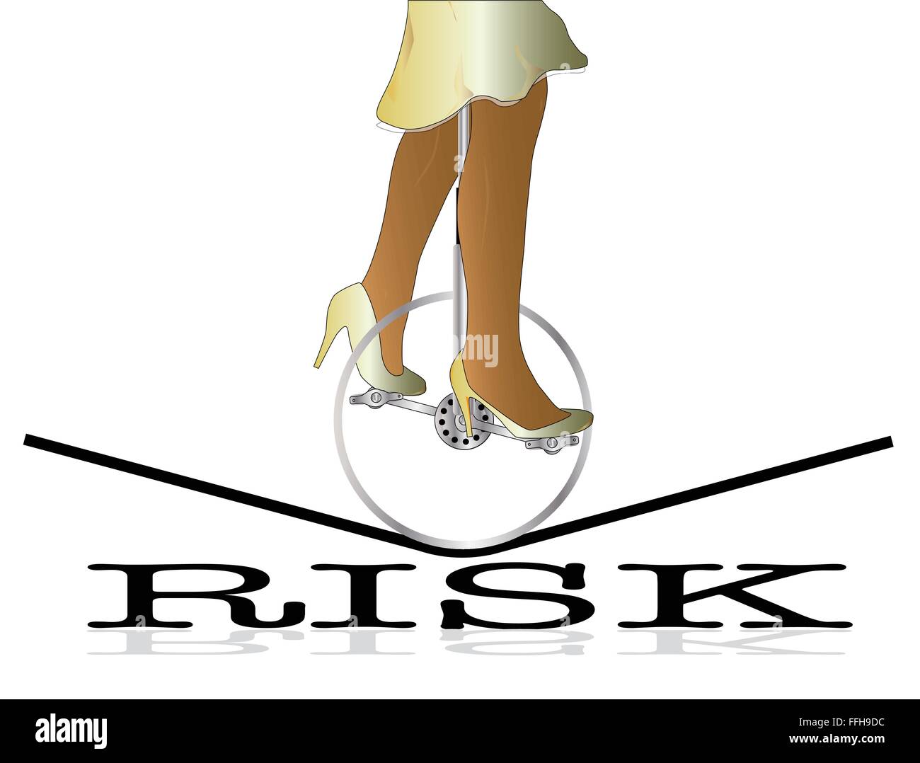 High wire cycle Stock Vector Images - Alamy