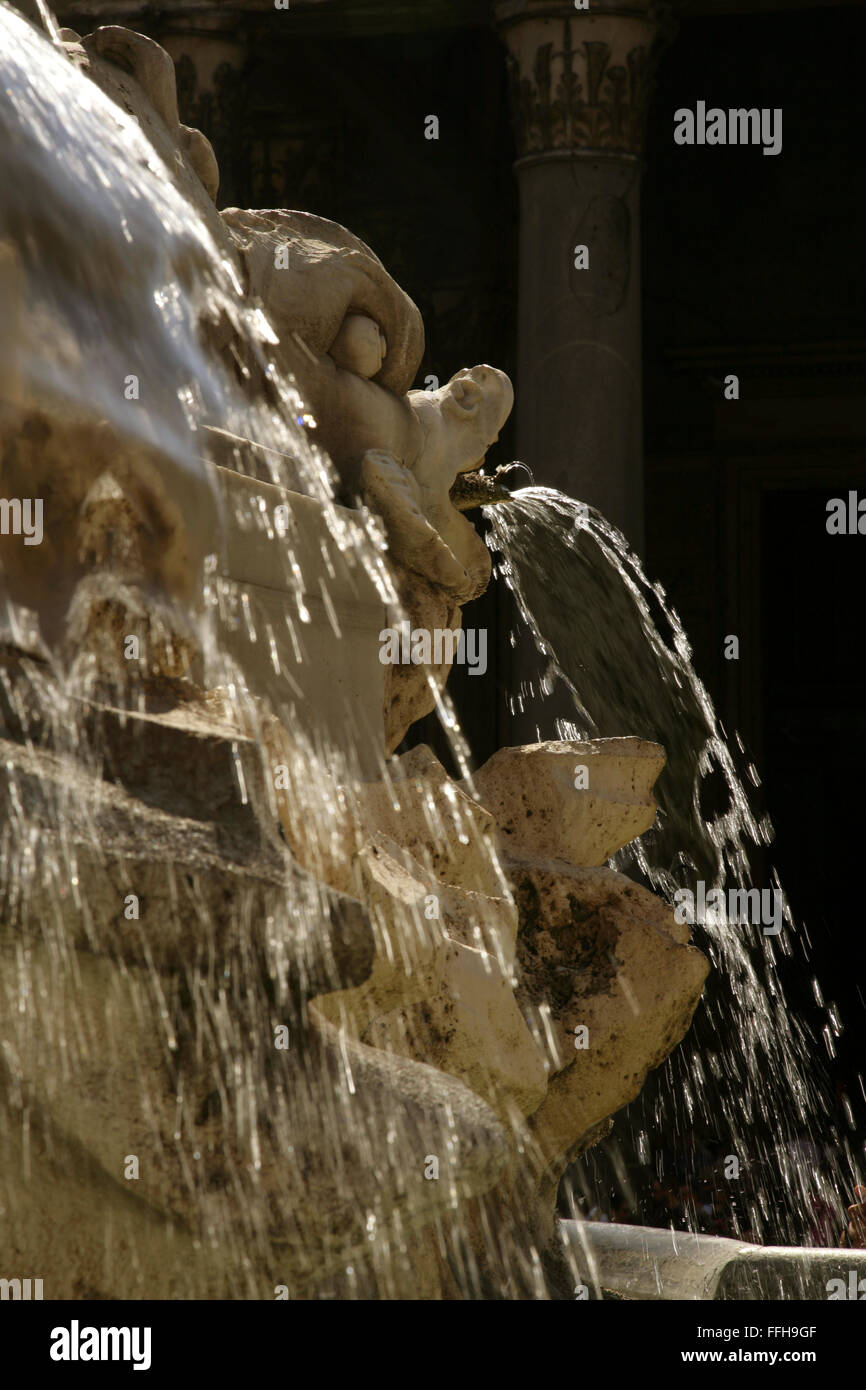 Fontana del Pantheon or the Pantheon Fountain, Piazza della Rotonda ...