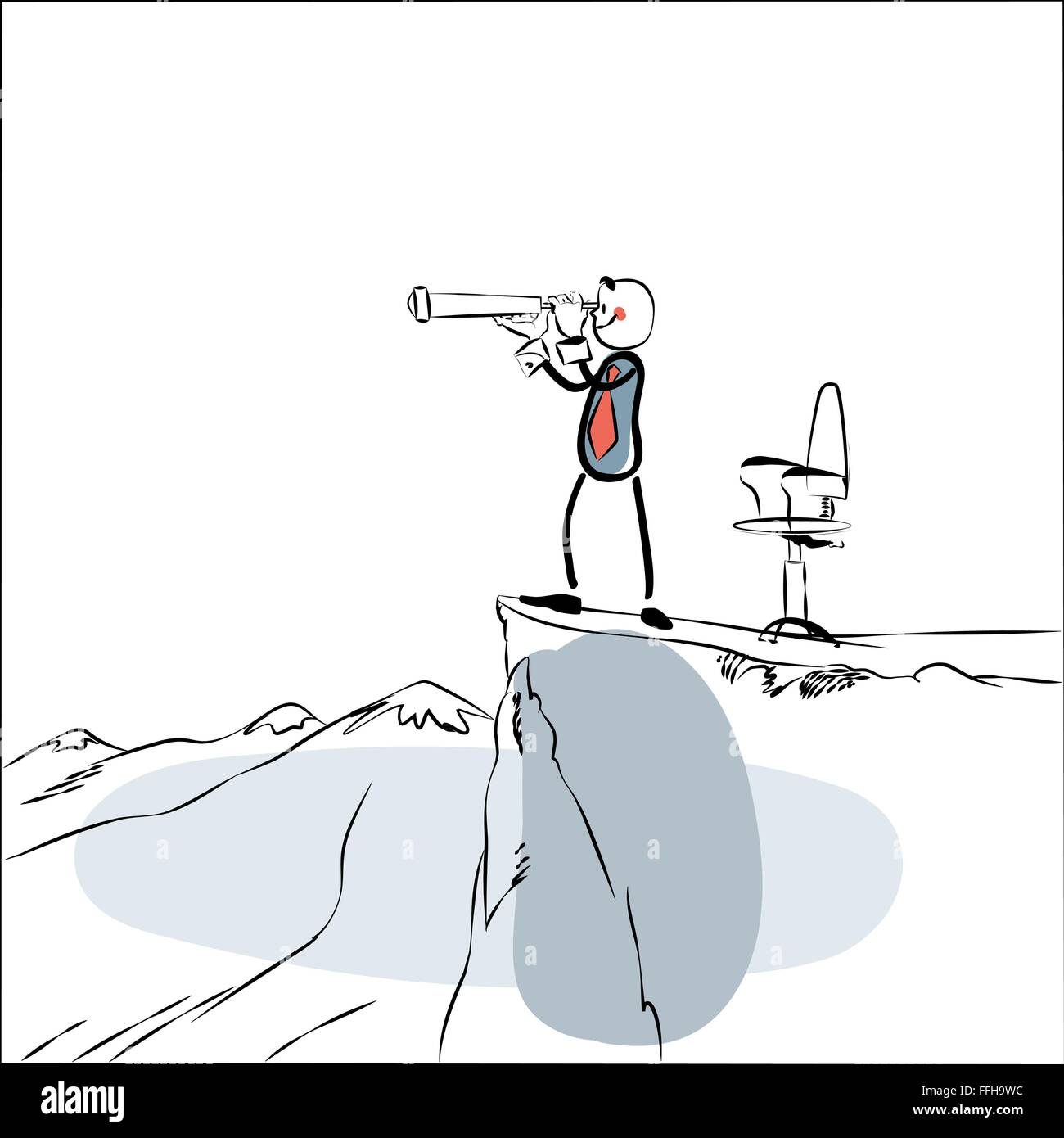 Business people looking up high view Stock Vector Images - Alamy