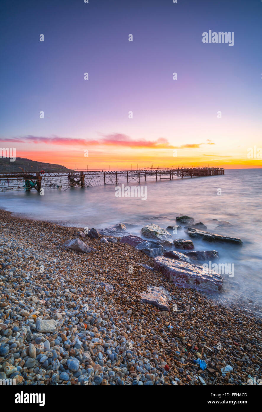 Death Pier at Totland Bay, Isle of Wight Stock Photo - Alamy