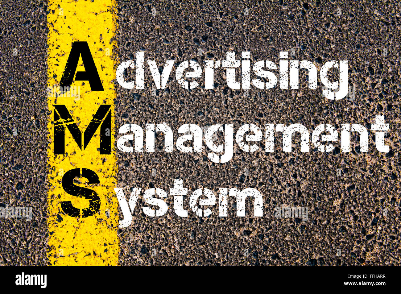 Concept image of Business Acronym AMS Advertising Management System ...