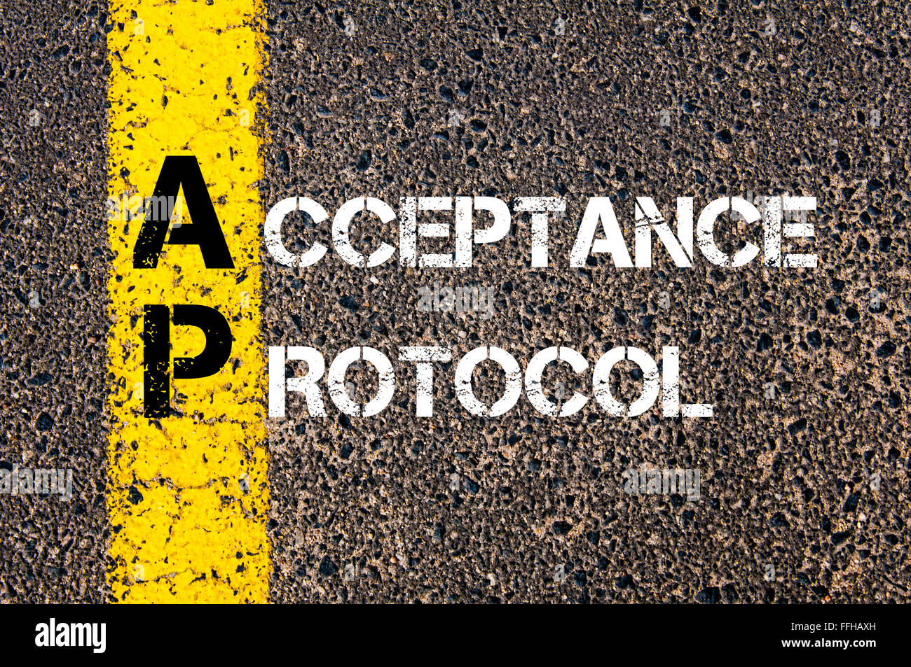 Concept image of Business Acronym AP Acceptance Protocol written over ...