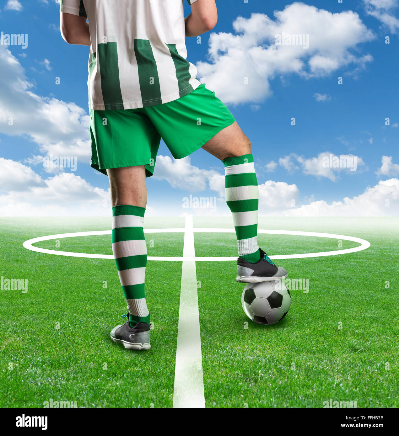 Football-player on the football ground Stock Photo - Alamy