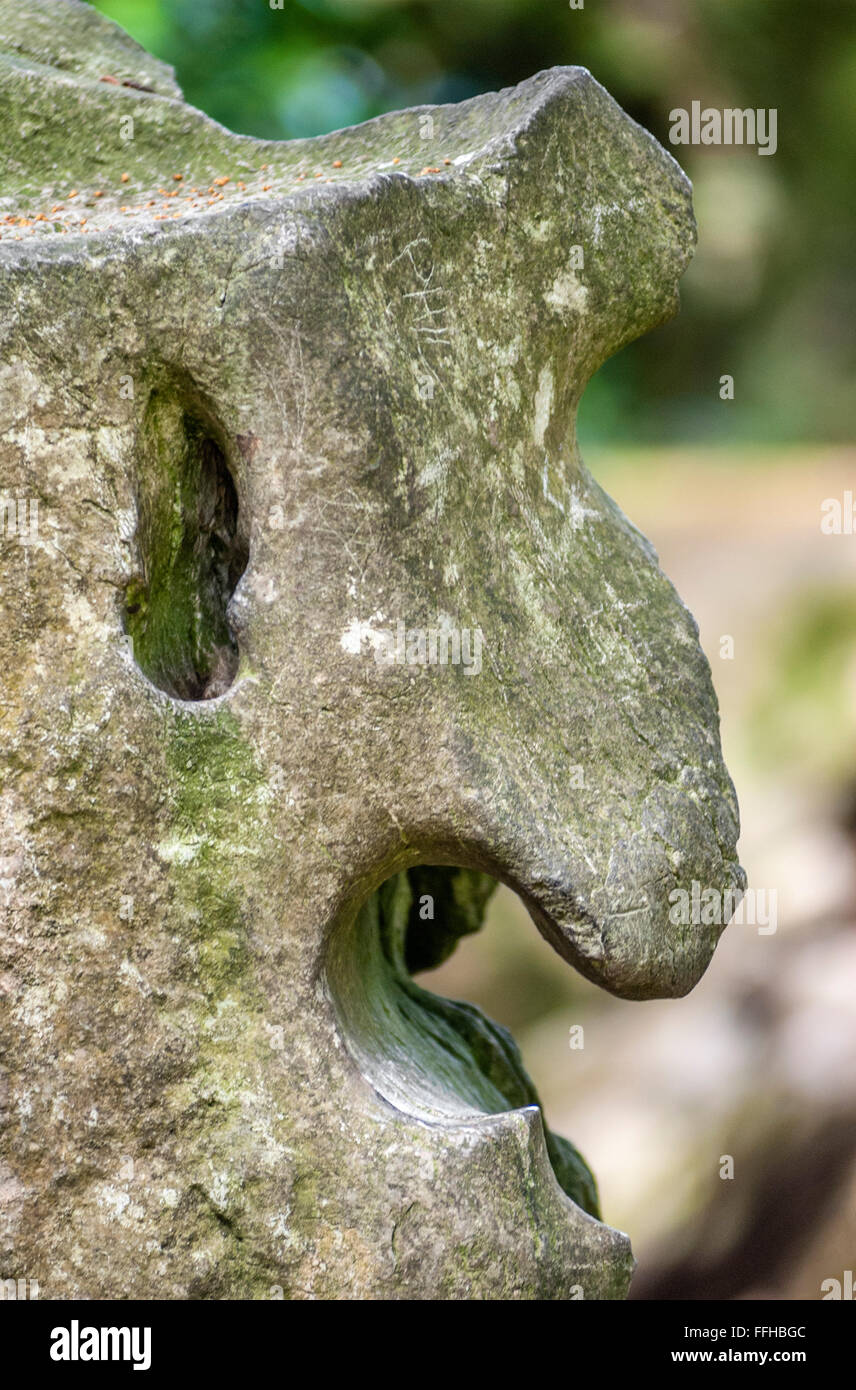 Witch Stone, a large stone shaped like the head of a witch at the The ...