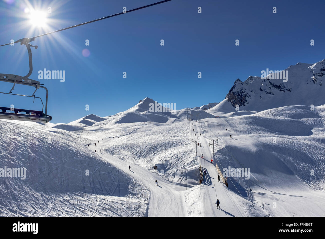 Courchevel ski station in the French Alps Stock Photo - Alamy
