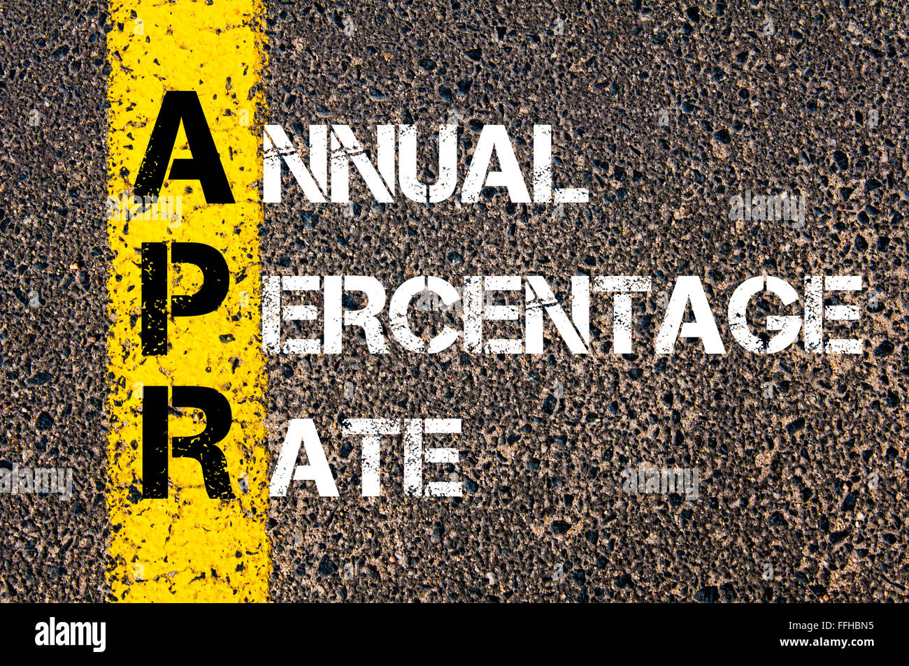 Concept image of Business Acronym APR Annual Percentage Rate written ...