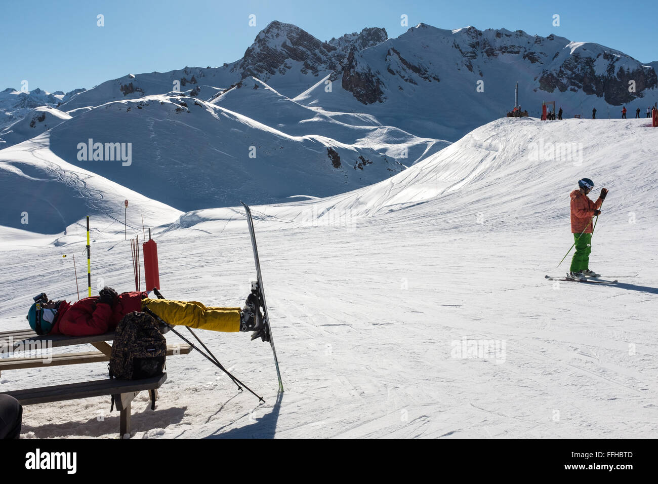 Courchevel ski station in the French Alps Stock Photo - Alamy
