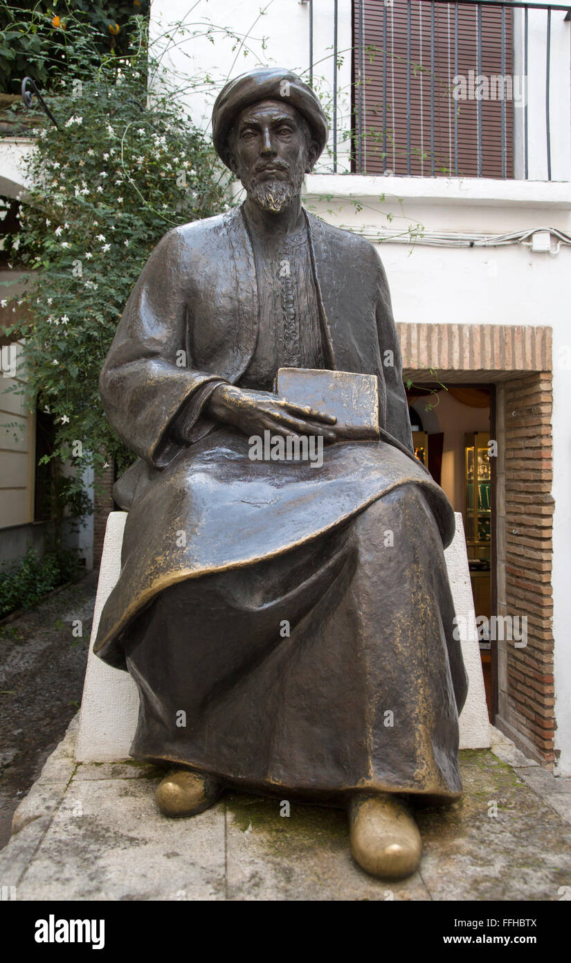 Statue of Moshe ben Maimon or Ben Maimonides, Jewish philosopher 1135 ...